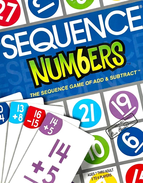 SEQUENCE NUMBERS BOARD Game Replacement Pieces Chips Tokens Board Cards ...