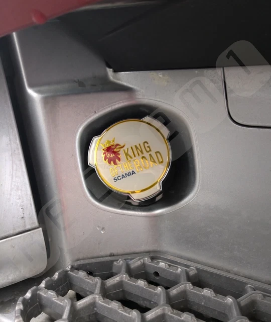 SCANIA NEW GENERATION EMBLEM BADGE LOGO SCREENWASH CAP, 5.White (gold ...