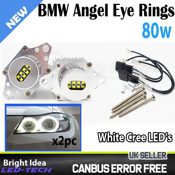 BMW E90 E91 LCI FACELIFT LED ENGEL EYE SCHEINWERFER GLÜHBIRNE 80W ...