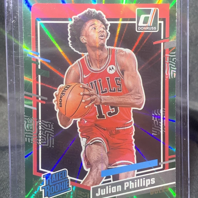 JULIAN PHILLIPS, 2023-24 Donruss, Rookie Laser Verde, #227-Chicago ...