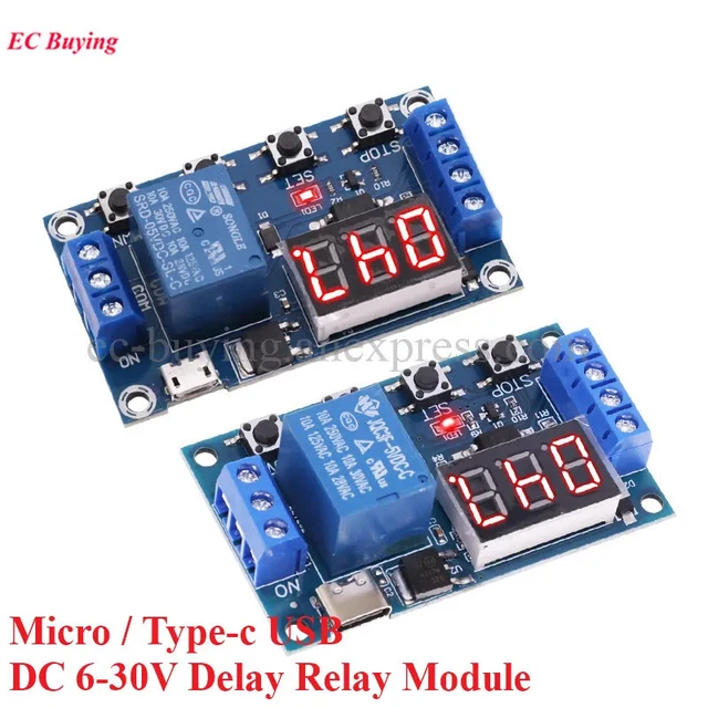6-30V 1 CHANNEL Digital Automation Cycle Timer Relay Control Off Switch ...