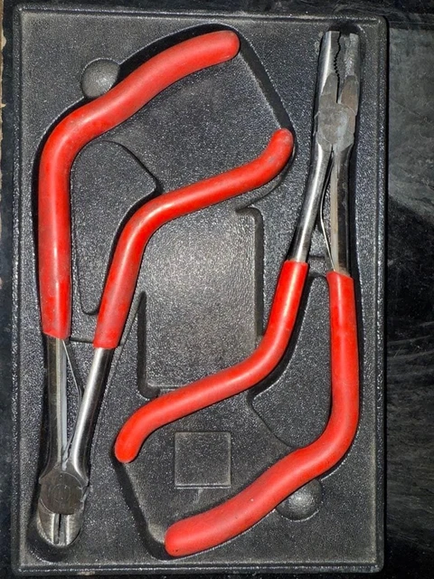 SNAP-ON 812EP 612EP Red Pistol Grip Pliers Side Cutters 2Pc Set [Used ...