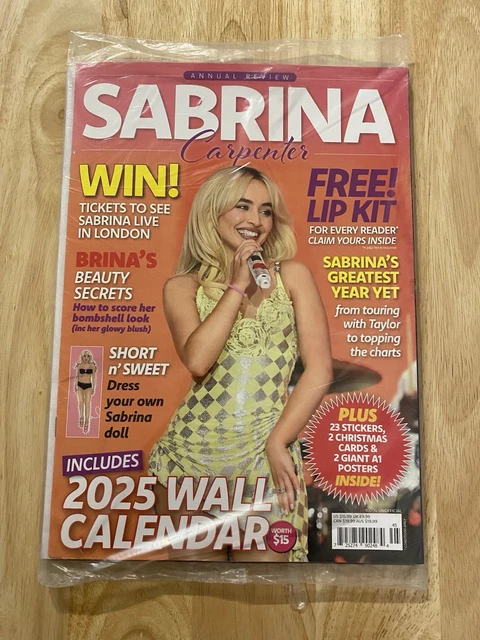 NEW ANNUAL REVIEW Sabrina Carpenter Magazine 2025 Calendar Stickers US ...