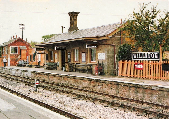 VINTAGE POSTCARD WILLITON Railway Station Bristol and Exeter Railway ...