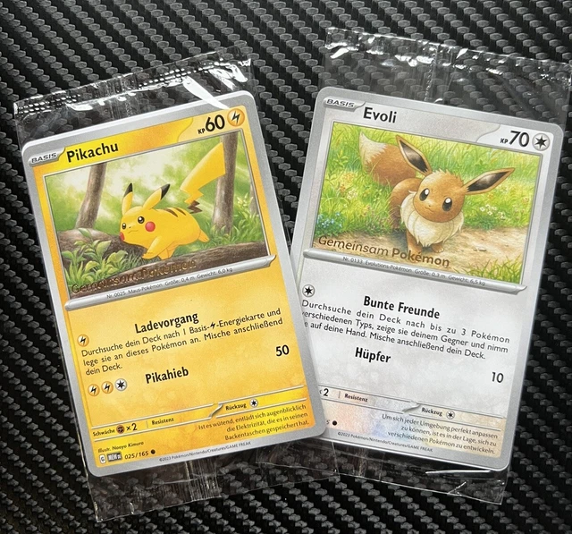 PIKACHU 025 EVOLI 133 Insieme Pokemon Together Eevee Carta Promozionale ...