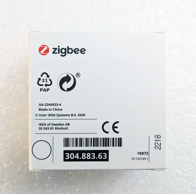 IKEA STYRBAR, SMART Fernbedienung Taster Zigbee Home Assistant weiß ...