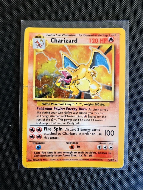 POKÉMON TCG CHARIZARD Base Set 4/102 Holo Unlimited Holo Rare $91.00 ...