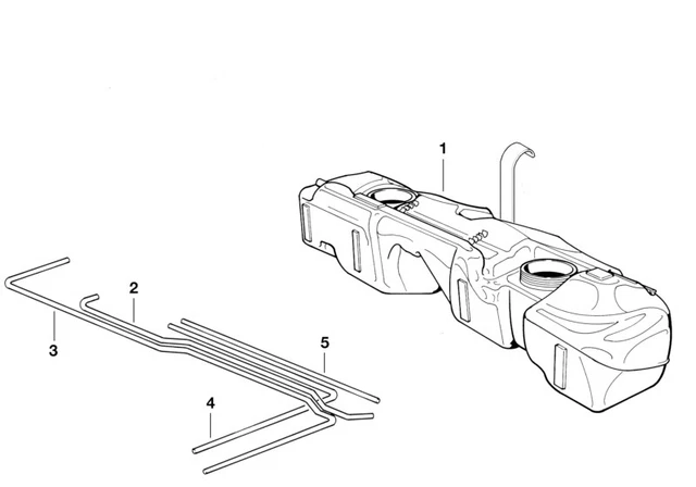 BMW GENUINE FUEL Tank Vent Line Hose Pipe E36 Replacement Spare ...