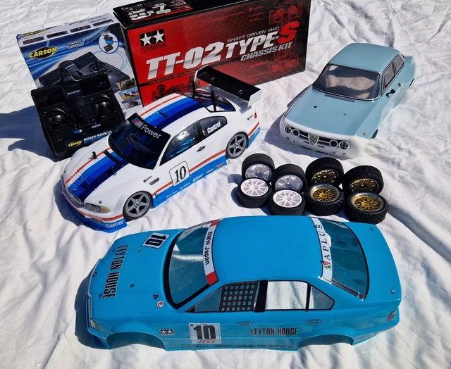 TAMIYA 1/10 TT-02 Type-S RC Touring Car. Custom BMW / Alfa Romeo Bodies, Extras £260.72 ...