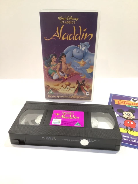 WALT DISNEY CLASSICS Vintage VHS Video Tape Cassette Disney Aladdin ...