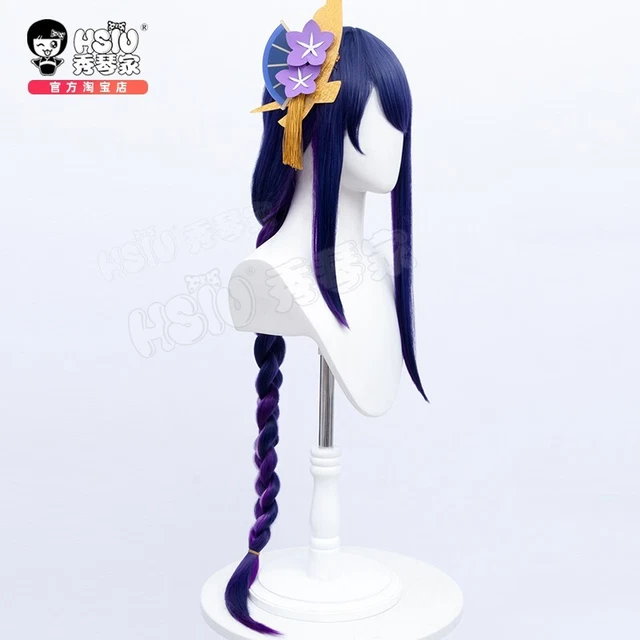 GENSHIN IMPACT RAIDEN Shogun Baal Cosplay Perücke Shogun Perücke blau ...