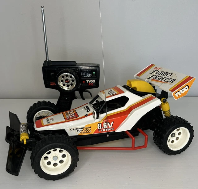 RARE VTG TYCO RC 9.6V Turbo Fighter Champion Racing Monroe Remote ...