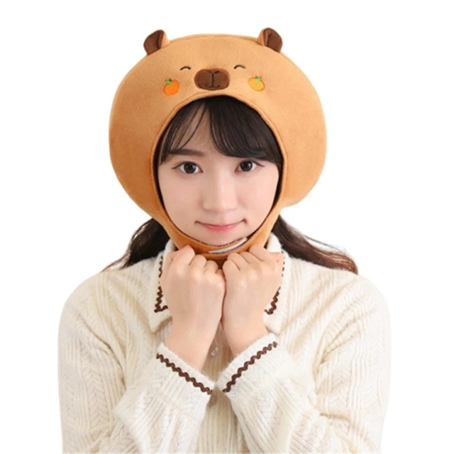 CHRISTMAS FUNNY HAT Cartoon Capybara Shape Hat Fun Crazy Hat ...