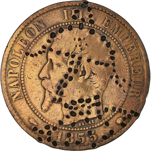 MÜNZE, FRANKREICH, NAPOLEON III, Napoléon III, 10 Centimes, 1855 ...