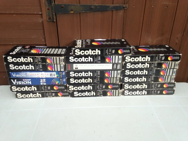 VINTAGE VHS VIDEO Cassettes *USED* Scotch Job Lot Bundle x 19 £14.99 ...
