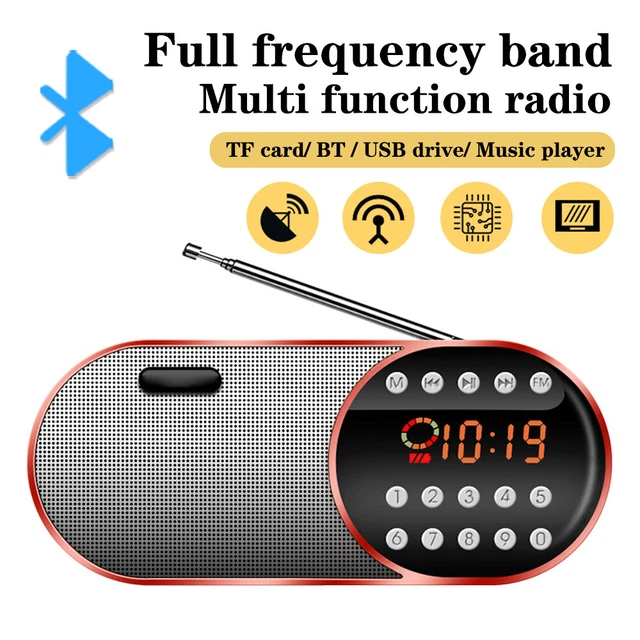 MULTIFUNCTIONAL FM RADIO Portable Bluetooth Speaker TF Card U disk ...