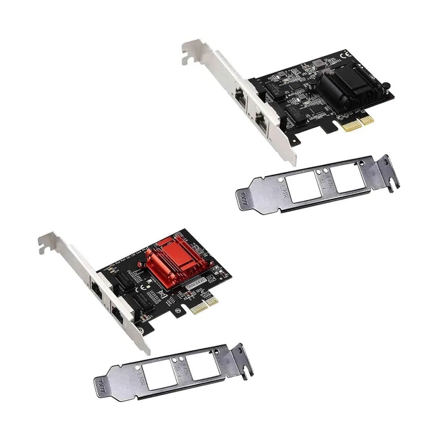 DUAL-PORT PCIE GIGABIT Network Card with Intel Two Ports for Support ...
