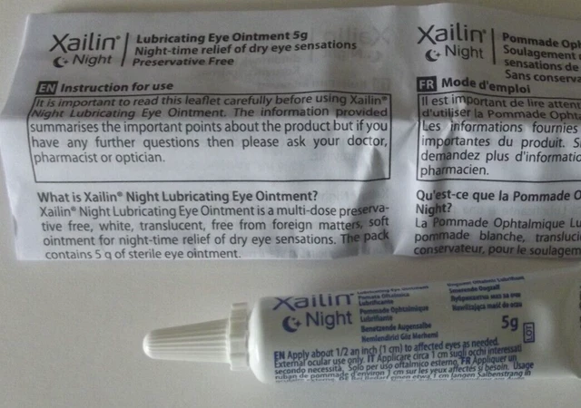 EYE OINTMENT XAILIN Night Lubricating Eye Ointment 5g "NO BOX" £11.99 ...