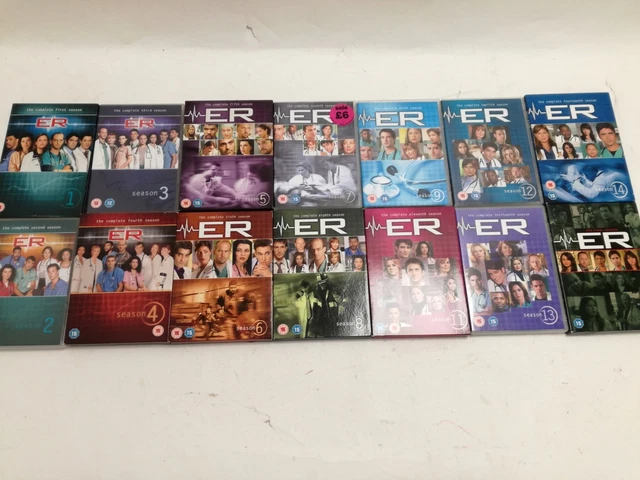 ER COMPLETE SEASONS 1-9 and 11-15 DVD Box Set Collection UK Medical ...