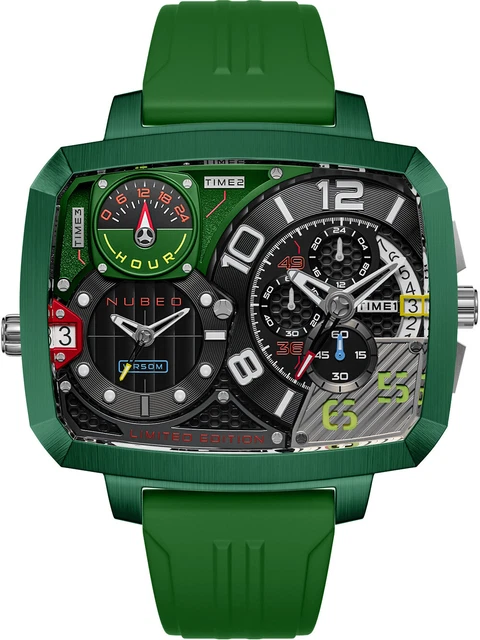 NUBEO NB-6084-03 MENS Watch Odyssey Triple Time-Zone Limited £349.21 ...