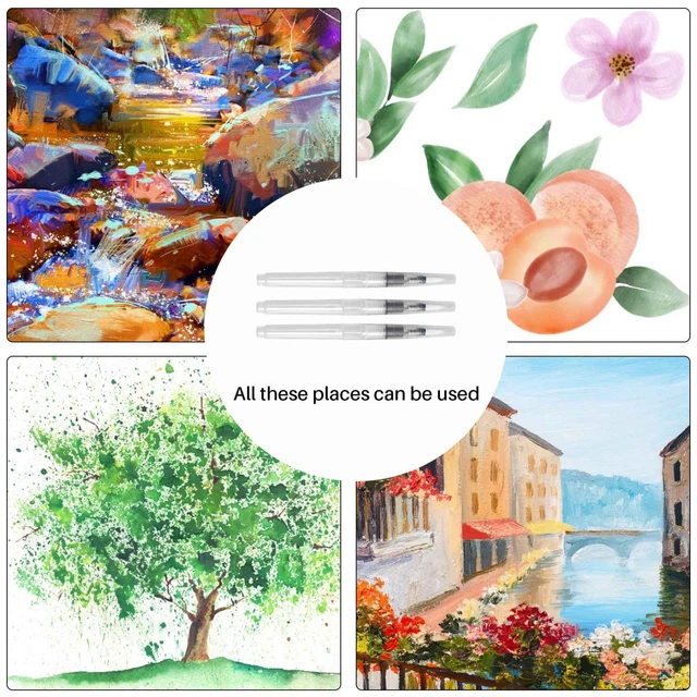 AQUARELL-PINSELSTIFTE-SET, 12ER-PACK WASSERPINSEL-STIFTE NachfüLlbare ...