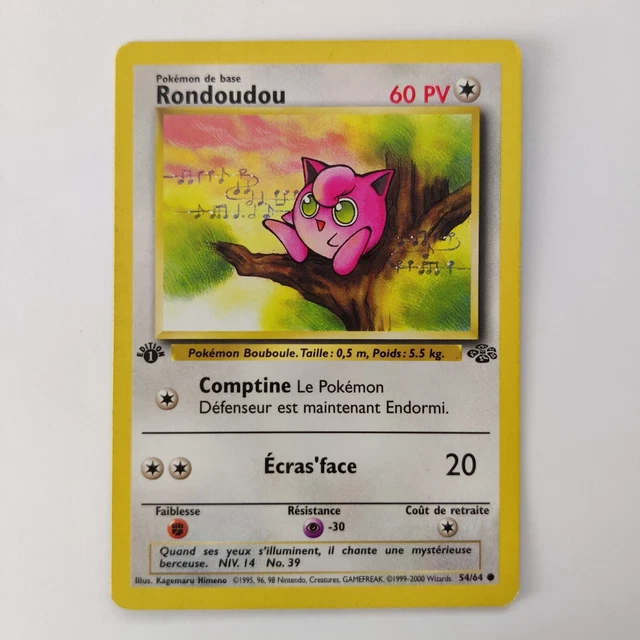 CARTE POKÉMON RONDOUDOU 54/64 - Set Jungle - Edition 1 - Wizards FR EUR ...