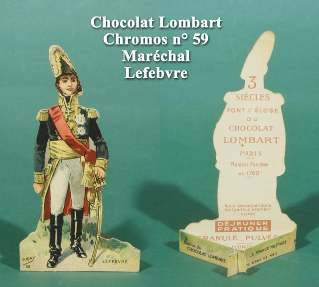 CHOCOLAT LOMBART, CHROMOS n° 59 Maréchal Lefebvre EUR 5,00 - PicClick FR