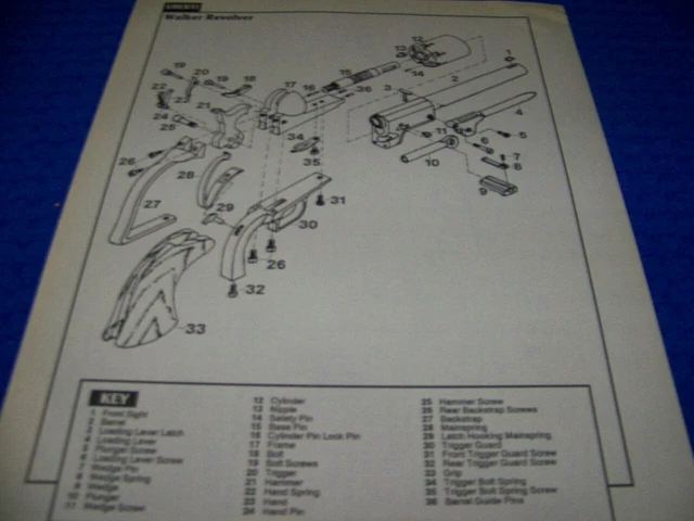UBERTI STALLION REVOLVER & Walker Revolver..legend/Exploded View (519Z ...