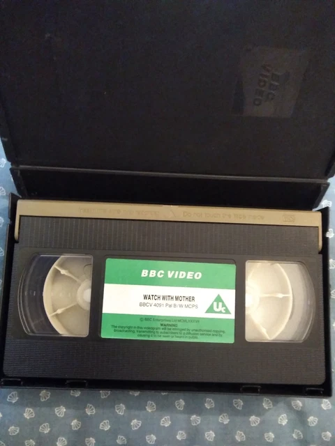 WATCH WITH MOTHER Vhs Video +Andy Pandy, Flowerpot Men, Wooden Tops Etc ...