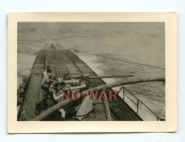 WWII ORIGINAL GERMAN War Photo U-Boat / U-Boot Gun Crew In Action EUR ...