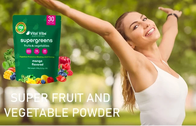 ORGANIC SUPER GREENS Powder 600g - Antioxidant & Probiotic Blend £17.99 ...