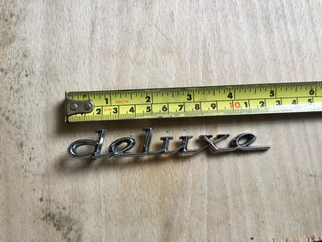 CLASSIC/VINTAGE 1960S FORD Anglia 105E 'Deluxe' Chrome Script Car Badge ...
