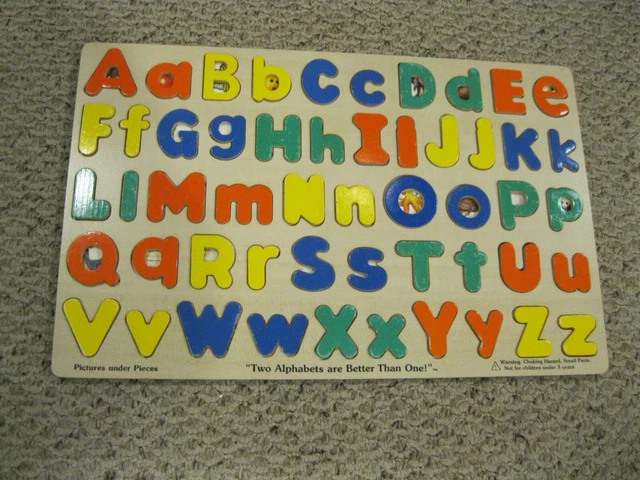 MELISSA & DOUG ABC Puzzles Two alphabets Are Better Than One! £16.56 ...