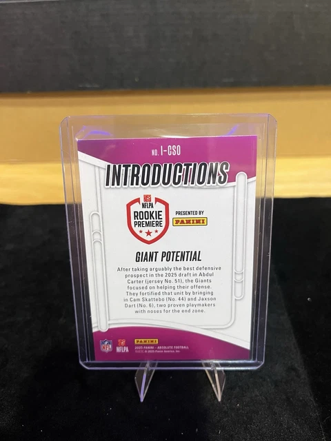 2025 PANINI ABSOLUTE Introductions Jaxson Dart Cam Skattebo #I-CSO (RC ...