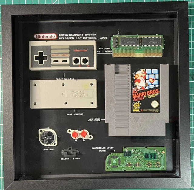 SUPER MARIO BROS NES Nintendo Controller Frame Wall Art Collectable EUR ...
