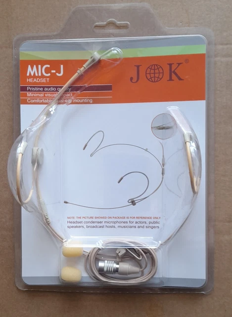 JK MIC-J 069 Earhook Headworn Headset Microphone Compatible with Audio ...
