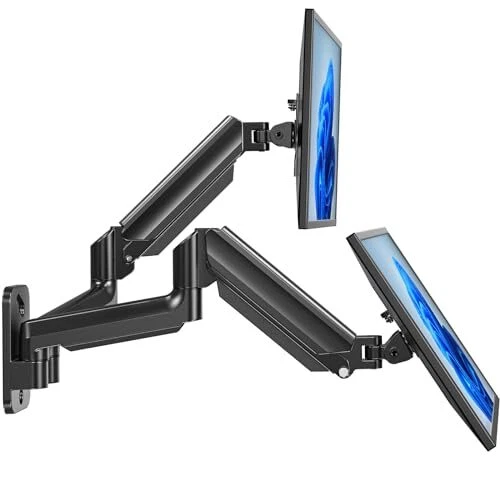 DUAL MONITOR WALL Mount up to 32 inch Screens, Wall Monitor Mount with ...
