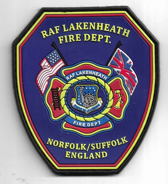 USAF PATCH Raf Lakenheath Fire Dept Pvc 48 Ces Us Air Force Squadron ...