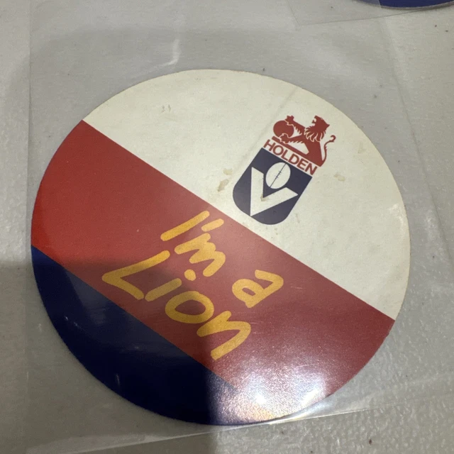 1980’S HOLDEN VFL I'm a Lion Fitzroy Brisbane Lions sticker NOS Fasson ...