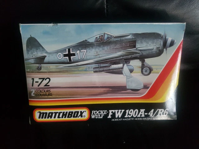 MATCHBOX PK51 FOCKE Wulf Fw190 A-4/R6 1/72nd scale two colour model kit ...