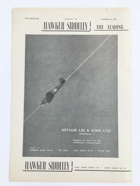 HAWKER HURRICANE-WW2-SECOND WORLD WAR-AIRCRAFT AD-VINTAGE AVIATION ...