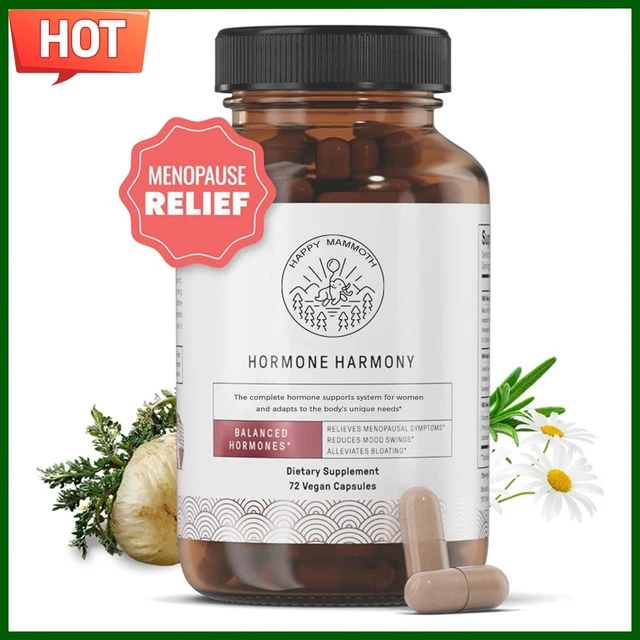 HAPPY MAMMOTH HORMONE Harmony Natural Hormonal Support Supplement Women ...