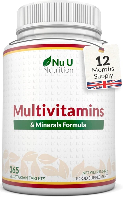 NU U NUTRITION A-Z Multivitamin Tablets for Men & Women - 365 Tablets £ ...