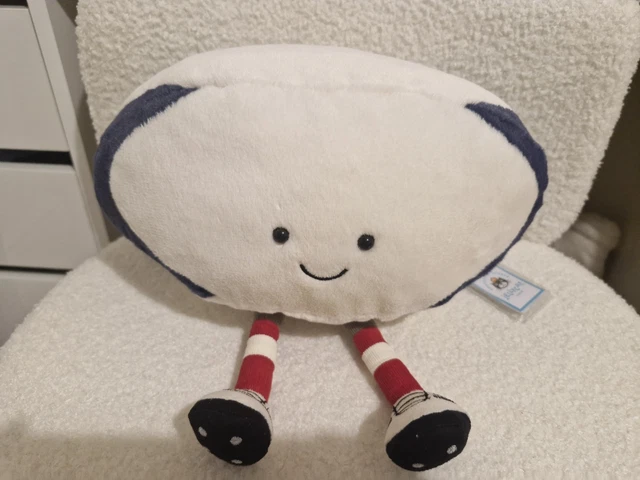 JELLYCAT AMUSEABLES SPORTS Rugby Ball - RETIRED - BNWT - Genuine £109. ...