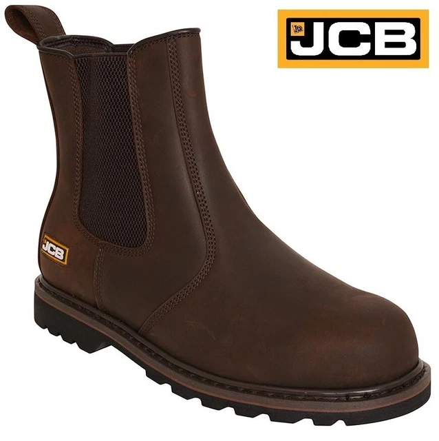 MENS JCB FARLEY Dealer Work Safety Steel Toe Midsole Ankle Boots Waxy ...