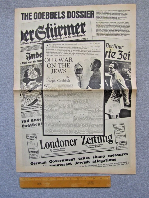 THE HITLER & Goebbels Dossiers - 1930s/40s newspaper replicas from ...