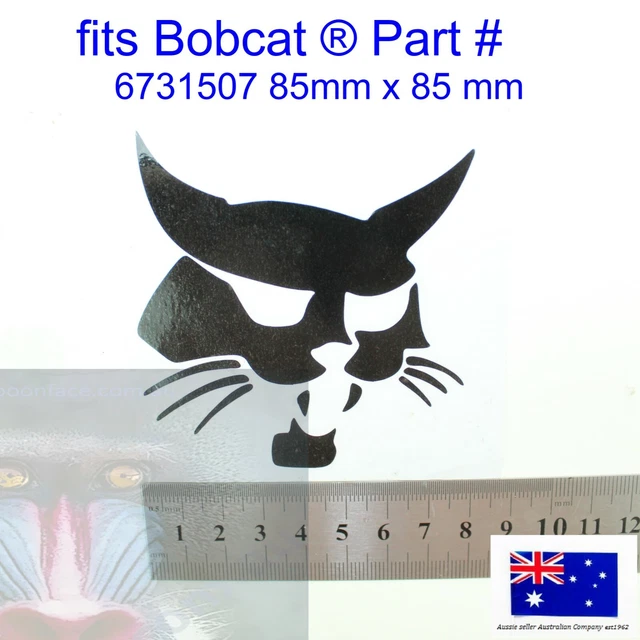 FOR BOBCAT BLACK Decal Head Logo Track Skid Steer Loader Excavator ...