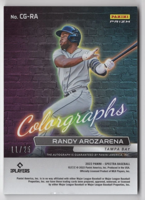 2022 PANINI CHRONICLES Colorgraphs Hyper Randy Arozarena Auto 11/25 ...