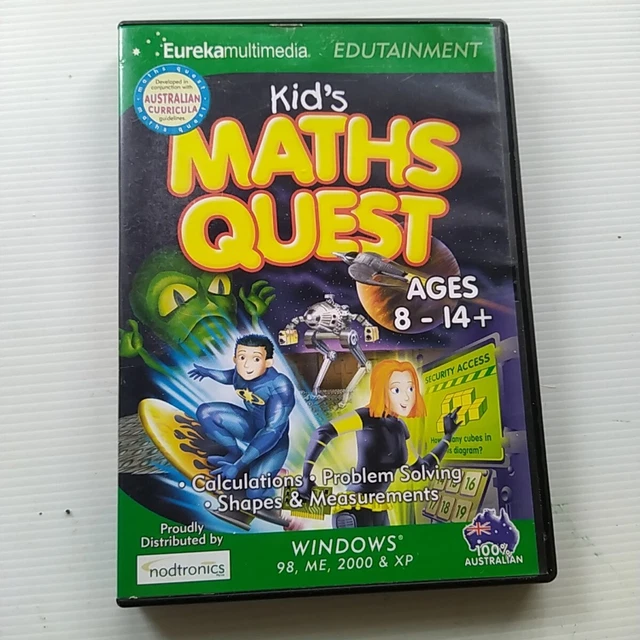KID'S MATHS QUEST PC CD-ROM Game Eureka Multimedia Windows 98,00, XP ...