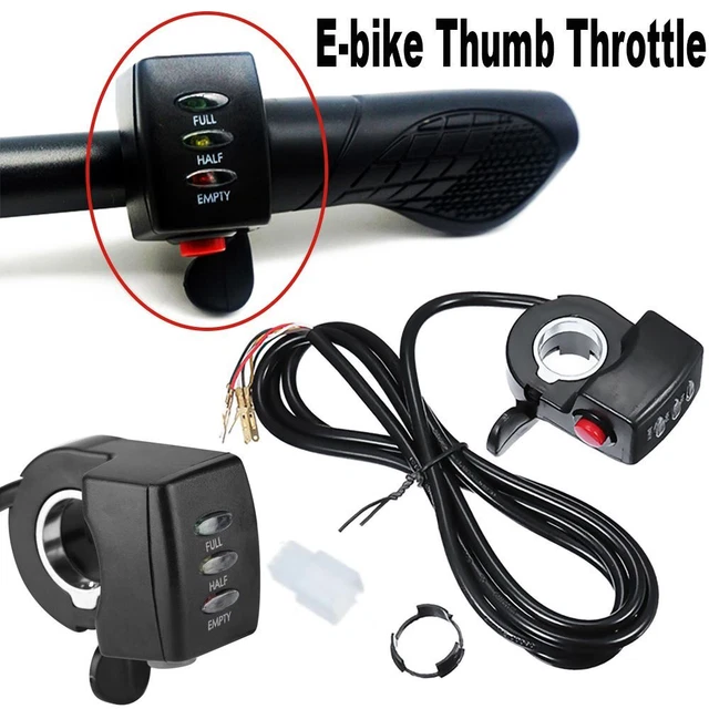 SWITCH ELECTRIC BICYCLE Accelerator E-bike Thumb Throttle Battery Level ...